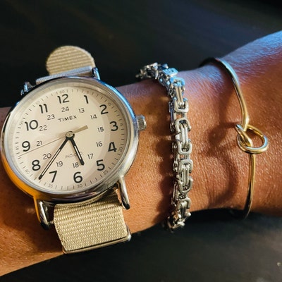 Titanium Steel Square Edges Cross & Stainless Steel Figaro 4mm - Etsy