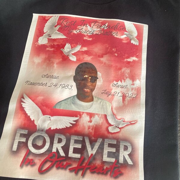 Red-forever in Our Hearts- Memorial Template | Sublimation, DTF, Iron ...