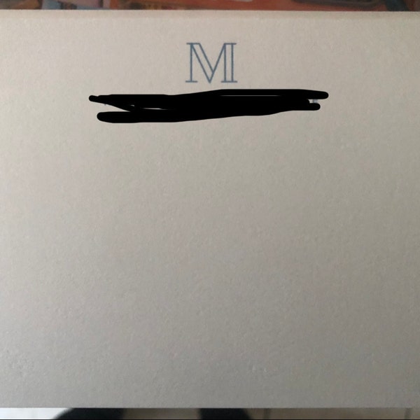 Personalized Monogram Note Cards with Envelopes | Flat Monogrammed ...
