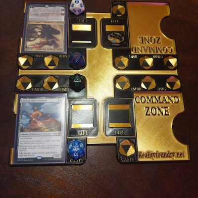 4 Player Commander Tray Set Life Spinner Style Custom Made 3D Printed ...