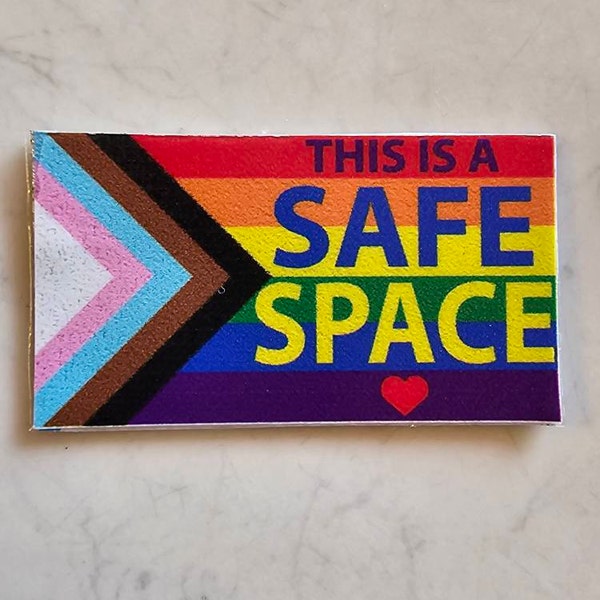 This is a Safe Space Progress Flag LGBTQ POC Transgender Flag - Vibrant ...