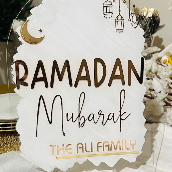 Acrylic Sign, Personalised Sign, Eid Sign, Ramadan Sign, Ramadan ...