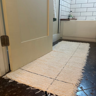 Runner Rug 150 Cm Cream Rug, Kitchen Rug Washable, Beige Cotton Rug ...