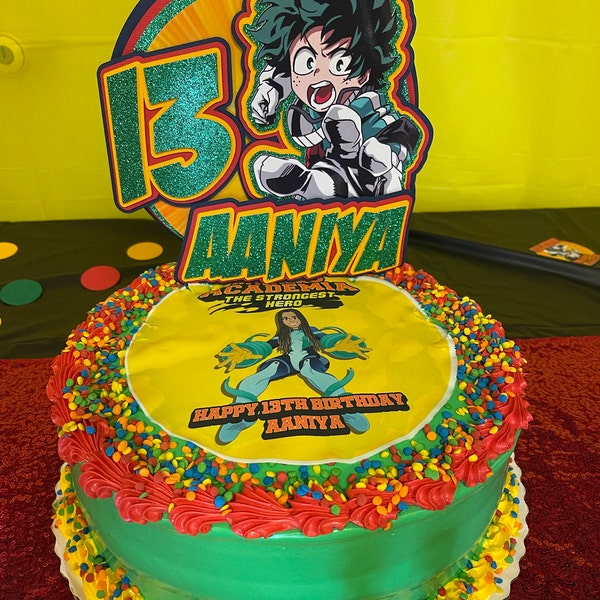 Anime Custom Cake Topper5 Birthday Party 3D 3-D CUSTOM Anime Cake ...