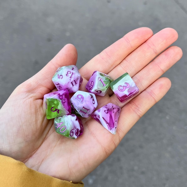 Shadowy Forest Dnd Dice Set, Polyhedral Dice, D&D Dice, Dungeons and ...