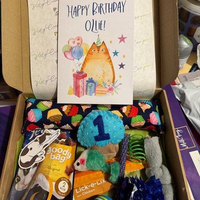 Personalised Cat Birthday Gift Box, Gotcha Day Presents, Pet ...