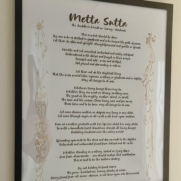 Shurangama Mantra Sanskrit Mandala Poster Vintage Print, Written in ...