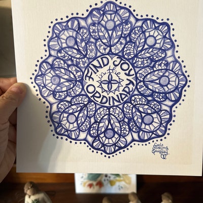 Gifts of the Holy Spirit Original Art Print Dove Mandala With Phrases ...