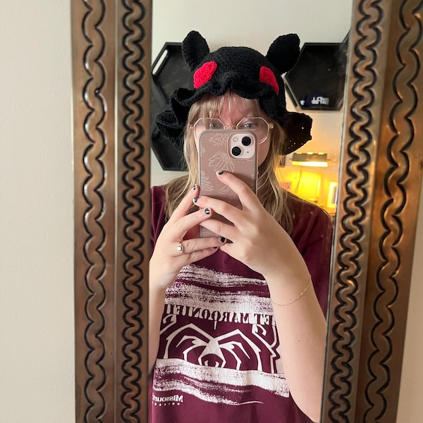 Mothman Bucket Hat - Crochet - Etsy