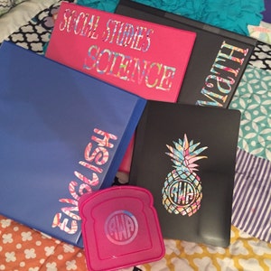 Preppy Pineapple Monogram Vinyl Decal in Your Choice of Great - Etsy