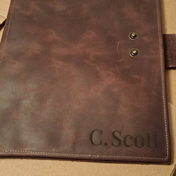 Personalized Leather Portfolio, Custom Leather Padfolio, Gift for Her ...