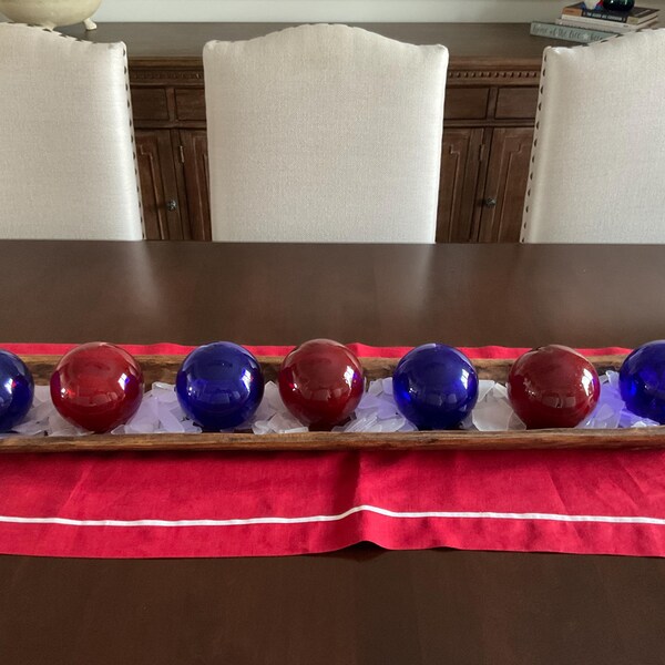 Aqua Cultured Sea Glass Ball Solid Glass Spheres, Large Marbles Frosted ...