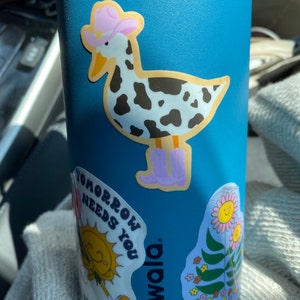 Pink Cowgirl Duck Sticker - Etsy