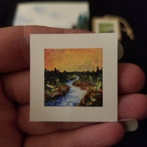 Mini 1 Red Barn Autumn Farm Fall Orchard Print Tiny - Etsy