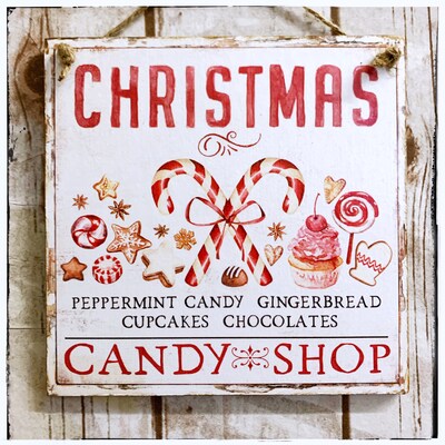 8.5x11 Plus 4 Inch Squares Christmas Candy Sweets Sign - Etsy