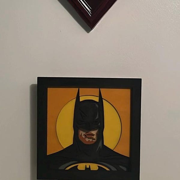Bat Superhero 3D Shadow Box SVG: Layered Cricut Files - Etsy