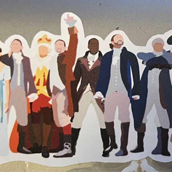 Hamilton Squad Inspired Waterproof Sticker Hamilton, Angelica ...