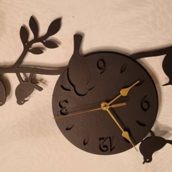 Bird Wall Clock Laser Cut Dxf Glowforge Svg Template CNC Router Plazma ...