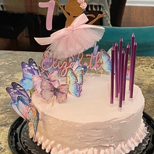 Gold Butterfly Cake Topper for Birthday Custom Personalized - Etsy