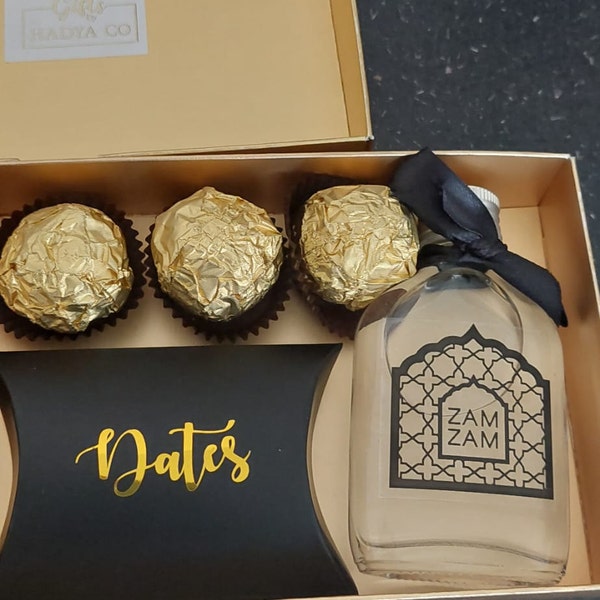 Zam Zam Water & Dates Gift Set Perfect for Weddings, Nikkah, Aqiqah ...