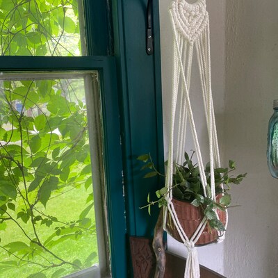 Macrame Pant Hanger, Flower Petal, Leafe Pattern Macrame Plant Hanging ...