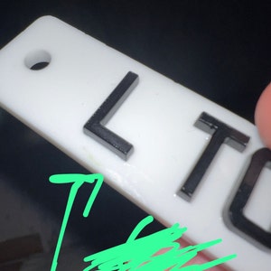 4D NUMBER PLATE KEYRING Lambo /hex Style - Etsy UK