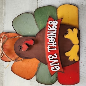 Turkey Door Hanger Thanksgiving Door Hanger SVG File Laser Cut File ...
