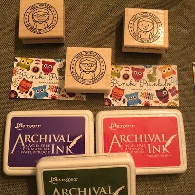 Personalized Female Teacher Rubber Stamp, Custom Teacher Stamp ...