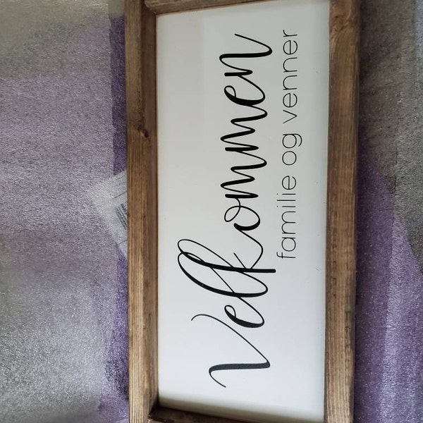 Velkommen Sign, Norwegian Welcome Sign, Norwegian Gifts, Norway ...