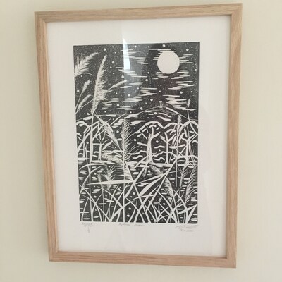 Reflections. Original Lino Print. Version 1 Edition of 7. Hand - Etsy
