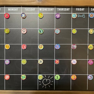 Glass Rainbow Number Magnets Calendar | Etsy