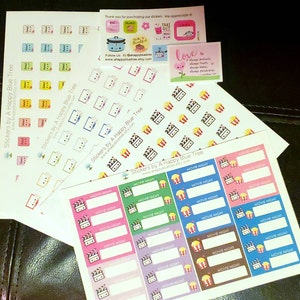 Happy Day off Reminder Tracker Cute Kawaii Planner Stickers - Etsy