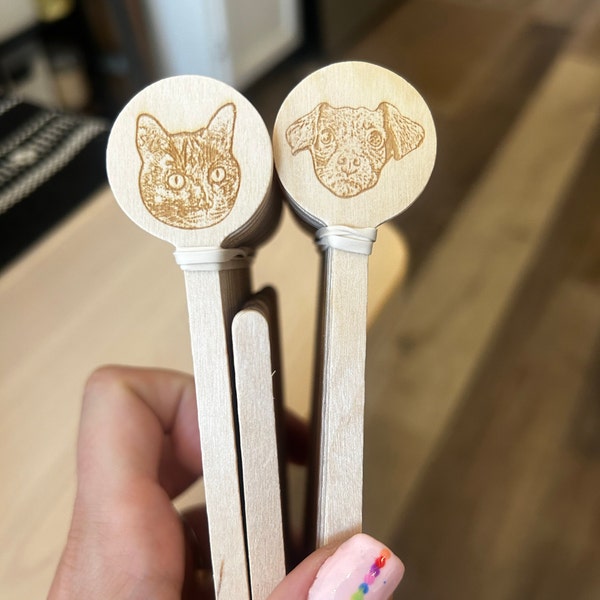 Signature Dog Drink Stir Stick, I Do Too Wood Engraved Cocktail Sticks ...
