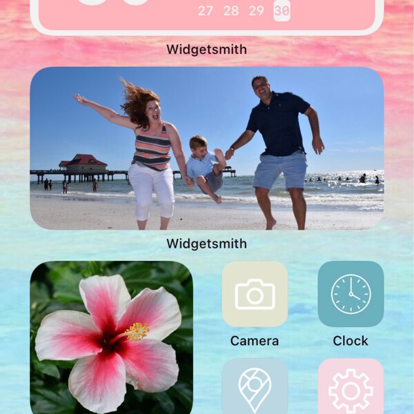 Ios 14 Vintage Beach Aesthetic Home Screen Customization 72 Unique Apps ...