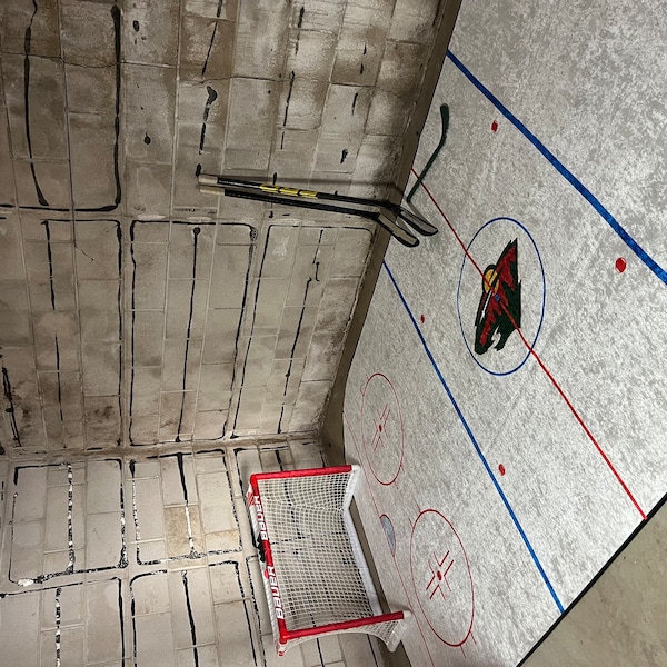 Ice Hockey Rink Printed Area Rug With Custom Team Logo • Washable Ice ...