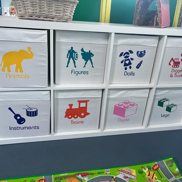 Toy Storage Decals Toy Labels Self-adhesive Personalised Decals ...