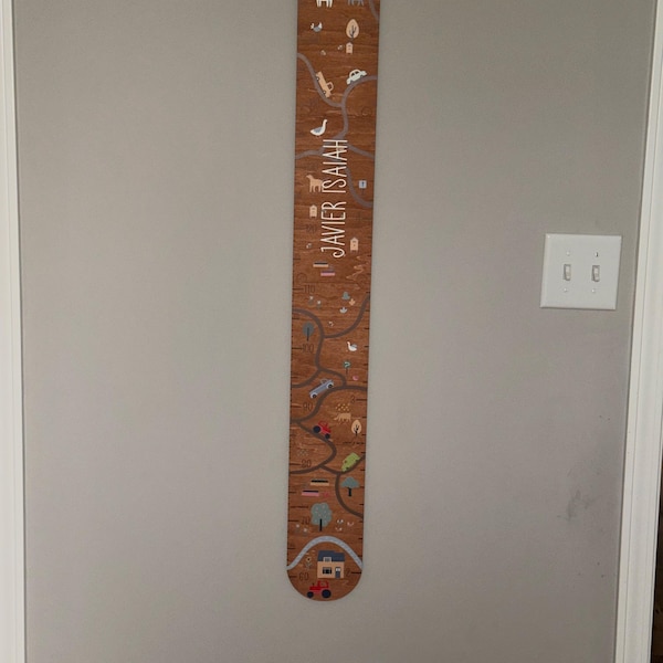 Wooden Growth Chart for Kids, Personalized Growth Chart Ruler, Kids ...