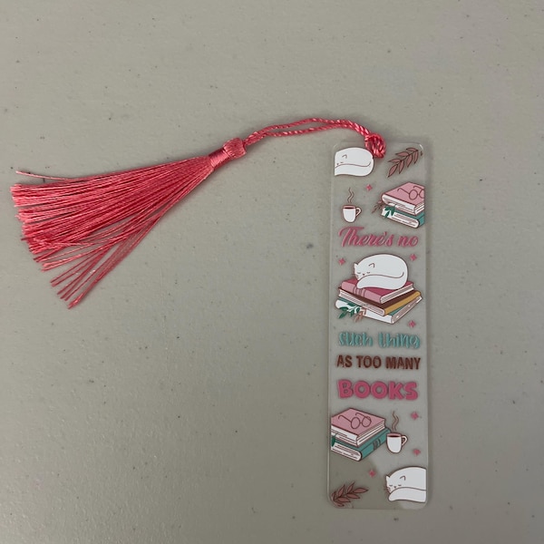 Book Lover Bookmark, Girly Acrylic Bookmark, Book Club Gift, Gifts for ...