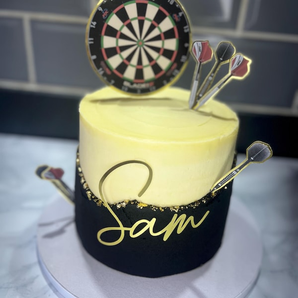 Darts Cake Topper, Cake Topper, Sports Cake Topper, Dart Cake, Dart ...