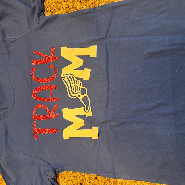Glitter Track Mom Shirt | Track Spirit Wear | Track Bling | Bella ...