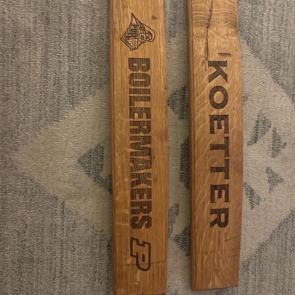 Bourbon Barrel Stave Personalized Office Desk Name Plate Laser Engraved ...