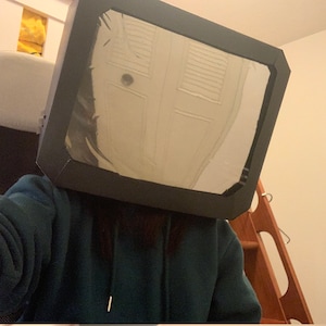 DIY TV Monitor Mask, TV Head, 3D Paper Craft Template, Halloween Mask ...