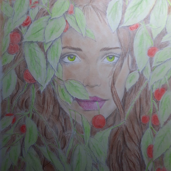 Rowan Coloring Page Digital Download Illustration PDF JPG Grayscale ...