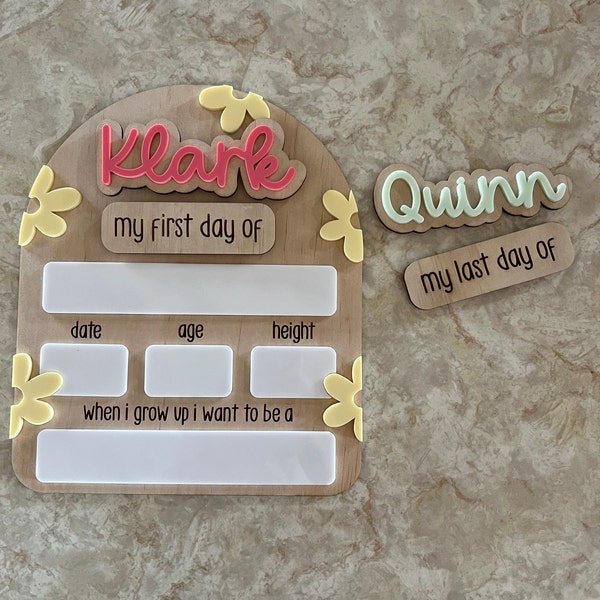 Personalised Growth Chart FIELD OF DAISIES Girls Room Decor Daisy Theme ...