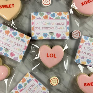 Instant Download Valentine's Day Bag Topper, Printable Candy Heart ...