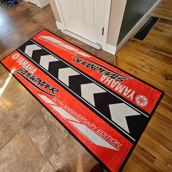 Yamaha Motorcycle Personalized Rug Accesorries Floor Bottom Pit Mat ...