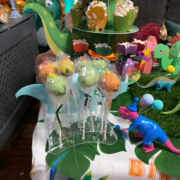 Dinosaur, Triceratops Cake Pops - Etsy