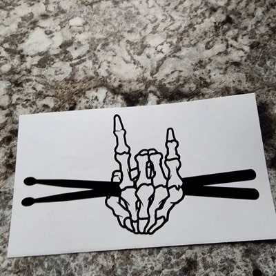 Skeleton Rock Horns Svg, Drumsticks Svg, Drummer Svg, Devil Horns ...