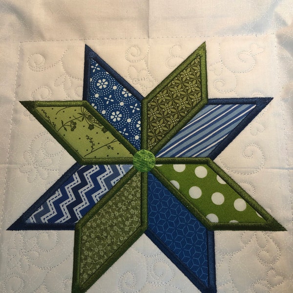 Quilting Star Embroidery Applique Design. Quilt Block Star Embroidery ...