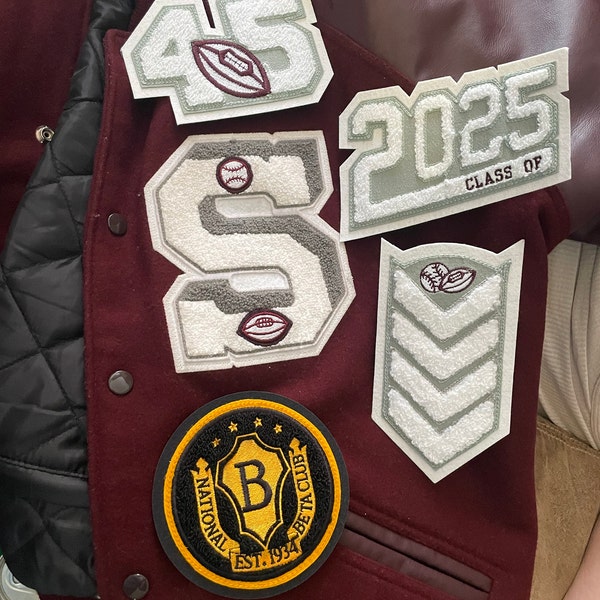Chenille Graduation Year Custom Letterman Jacket Patch - Made in USA - Etsy